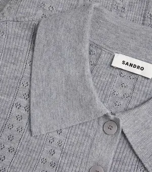 Sandro Wool Polo Sweater