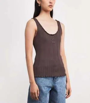 Claudie Pierlot Pointelle Knit Tank Top