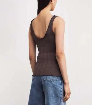 Claudie Pierlot Pointelle Knit Tank Top