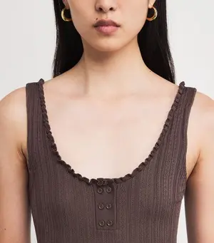 Claudie Pierlot Pointelle Knit Tank Top