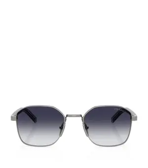 Prada Metal Geometric Sunglasses - Silver