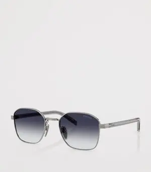 Prada Metal Geometric Sunglasses - Silver