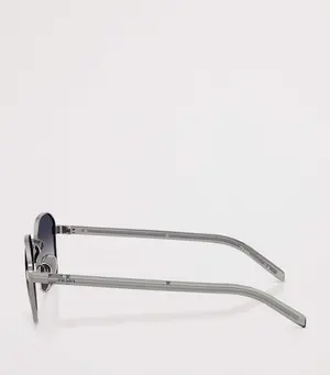 Prada Metal Geometric Sunglasses - Silver