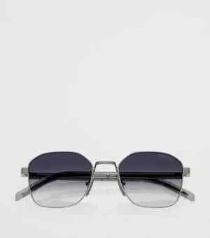Prada Metal Geometric Sunglasses - Silver