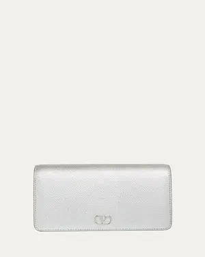 Valentino Garavani Mini Metallic Leather Crossbody Bag - Silver