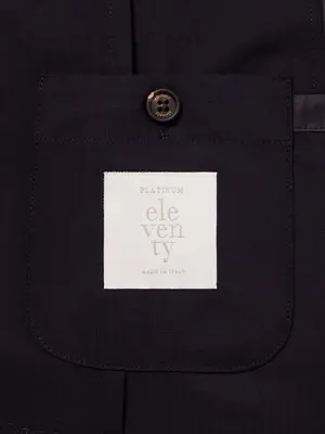 Eleventy Wool-blend Suit Jacket - Blue