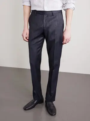 LARDINI Tapered Woven Suit Trousers
