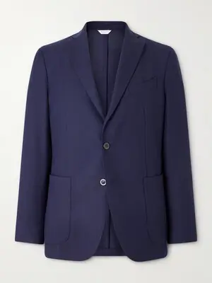 Boglioli K-jacket Virgin Wool-hopsack Blazer - Blue