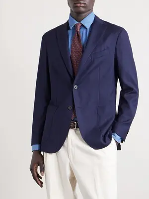 Boglioli K-jacket Virgin Wool-hopsack Blazer - Blue