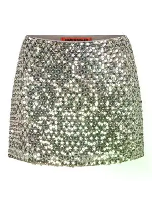 SIMONMILLER Sequin-embellished Mini Skirt - Silver