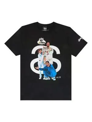 StÜssy Deadstock Graphic Print Raps T-shirt - Black