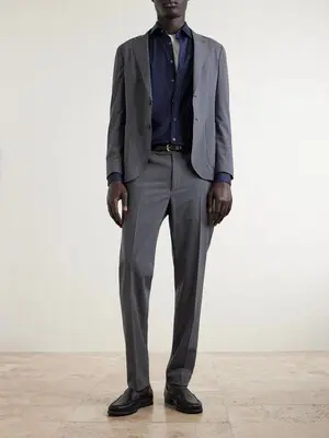 SLOWEAR Tapered Virgin Wool-blend Suit Trousers
