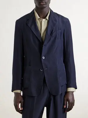 Barena Venezia Rizzo Tentor Silk-voile Blazer - Blue