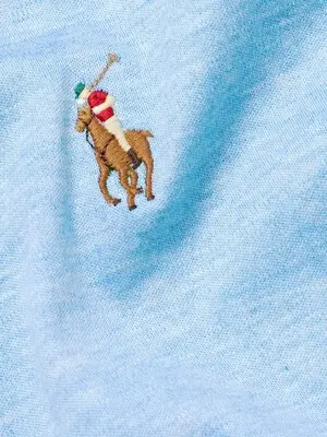 Polo Ralph Lauren Logo-embroidered Cotton-jersey Polo Shirt - Blue