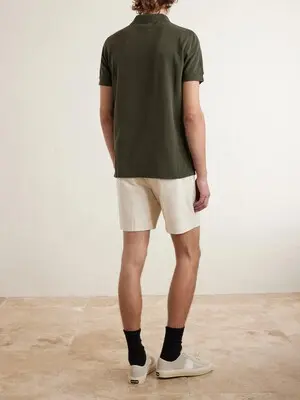 TOM FORD Slim-fit Lyocell And Cotton-blend Piqué Polo Shirt - Green