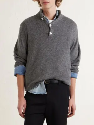 UMIT BENAN Francis Cashmere Polo Sweater