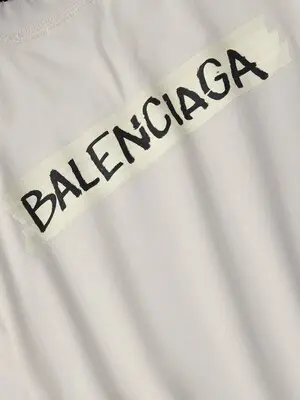 Balenciaga Oversized Logo-print Cotton-jersey T-shirt