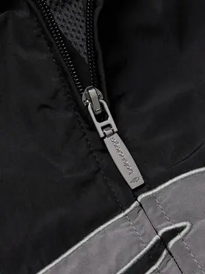 Balenciaga Appliquéd Logo-embroidered Track Jacket - Black
