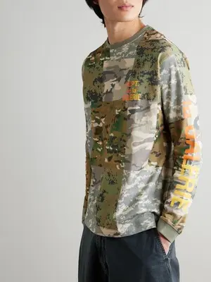 GALLERY DEPT. Camouflage-print Cotton-jersey T-shirt
