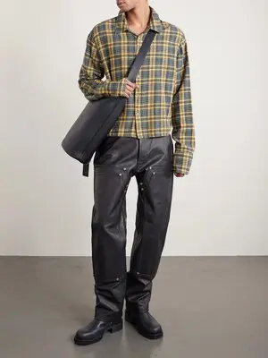 424 Hoorsenbuhs Checked Cotton-blend Flannel Shirt
