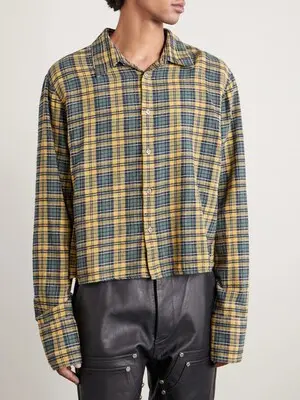 424 Hoorsenbuhs Checked Cotton-blend Flannel Shirt