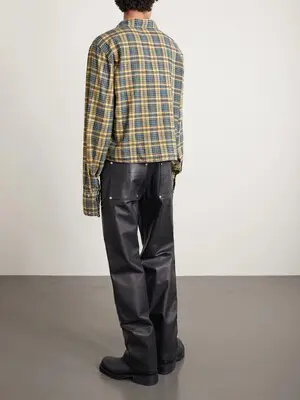 424 Hoorsenbuhs Checked Cotton-blend Flannel Shirt