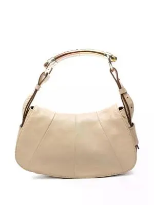 Saint Laurent 1990-2000s Mombasa Leather Shoulder Bag - Neutrals