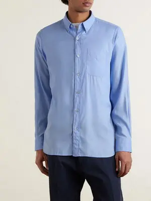 TOM FORD Lyocell-gabardine Shirt - Blue