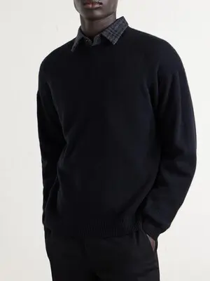 Auralee Cashmere Knit Sweater - Black