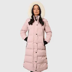 CANADA WEATHER GEAR Quilted Maxi Long Parka Jacket - Pink