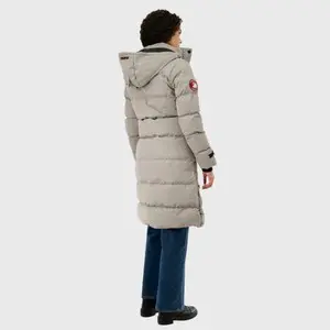 CANADA WEATHER GEAR Quilted Maxi Long Parka Jacket - Stone