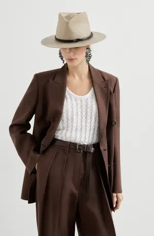 Brunello Cucinelli Fluid Twill Blazer - Cocoa
