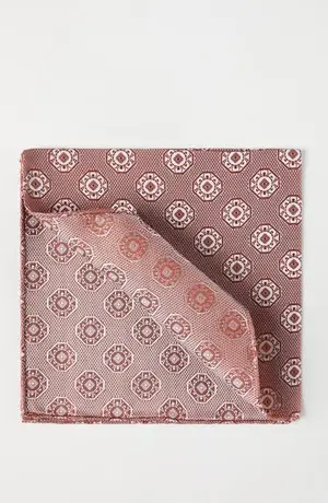Brunello Cucinelli Pocket Square With Pattern - Salmon