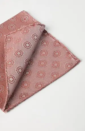 Brunello Cucinelli Pocket Square With Pattern - Salmon