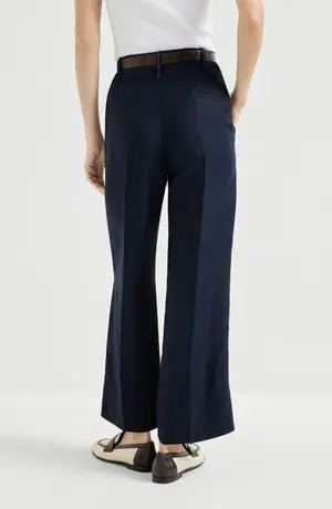 Brunello Cucinelli Square Cigarette Trousers - Blue
