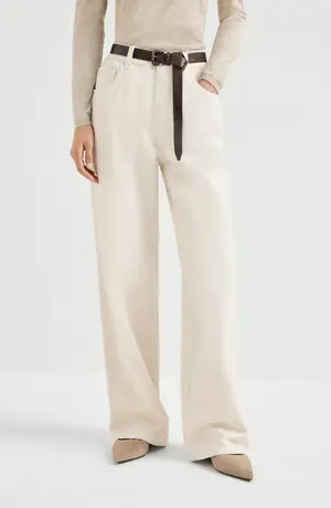 Brunello Cucinelli Wide Leg Trousers - Panama