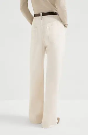 Brunello Cucinelli Wide Leg Trousers - Panama