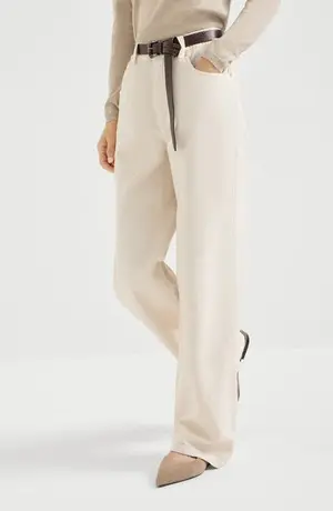 Brunello Cucinelli Wide Leg Trousers - Panama