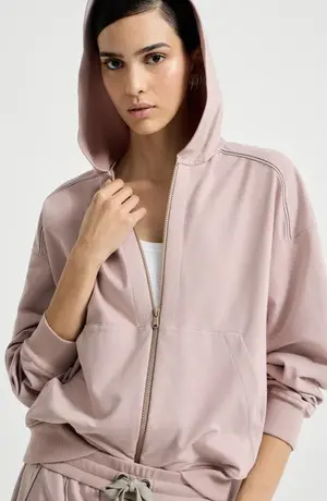 Brunello Cucinelli Lightweight French Terry Sweatshirt - Pink