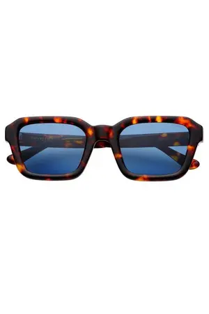 FREYRS EYEWEAR Hudson Rectangular Sunglasses - Tortoise/blue