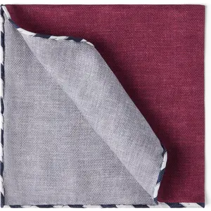 Brunello Cucinelli Silk Pocket Square Cherry