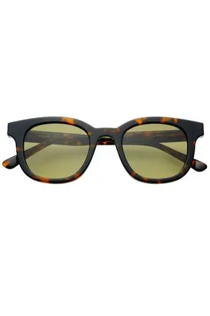 FREYRS EYEWEAR Jasper Round Sunglasses Tortoise/green