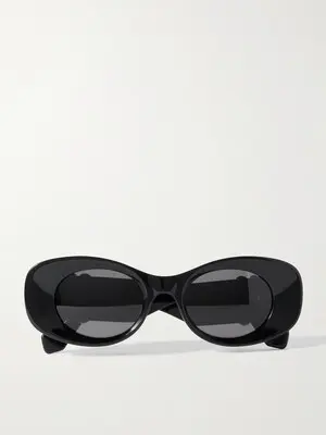 Loewe Anagram Oval Sunglasses - Black