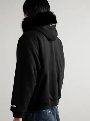 Balenciaga Plush-lined Cotton-jersey Hoodie