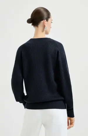 Brunello Cucinelli Cashmere Sparkling Sweater - Blue