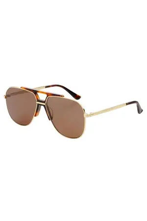 FREYRS EYEWEAR Logan Aviator Sunglasses - Dark Brown