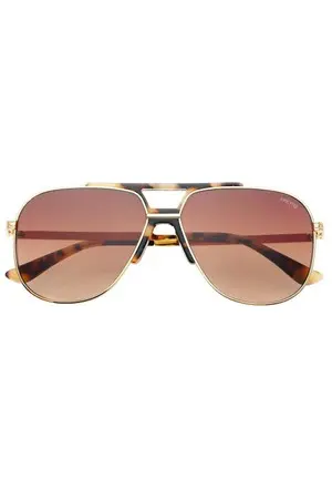 FREYRS EYEWEAR Logan Aviator Sunglasses - Gold/brown