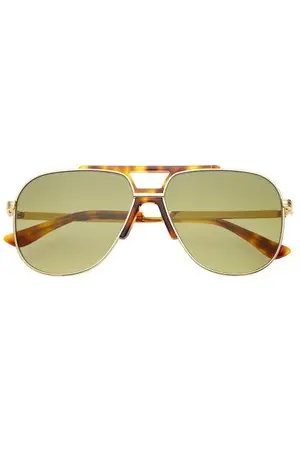 FREYRS EYEWEAR Logan Aviator Sunglasses - Gold/green