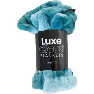 LAREE + CO Luxecloud Blanket Teal Tie-dye
