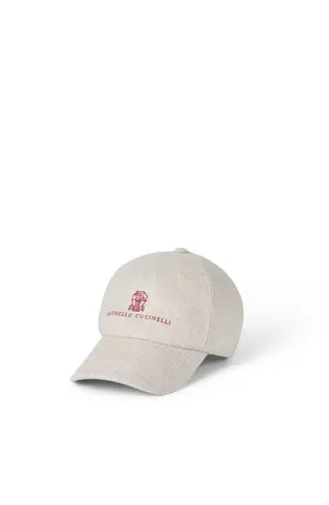 Brunello Cucinelli Hopsack Baseball Cap - Natural